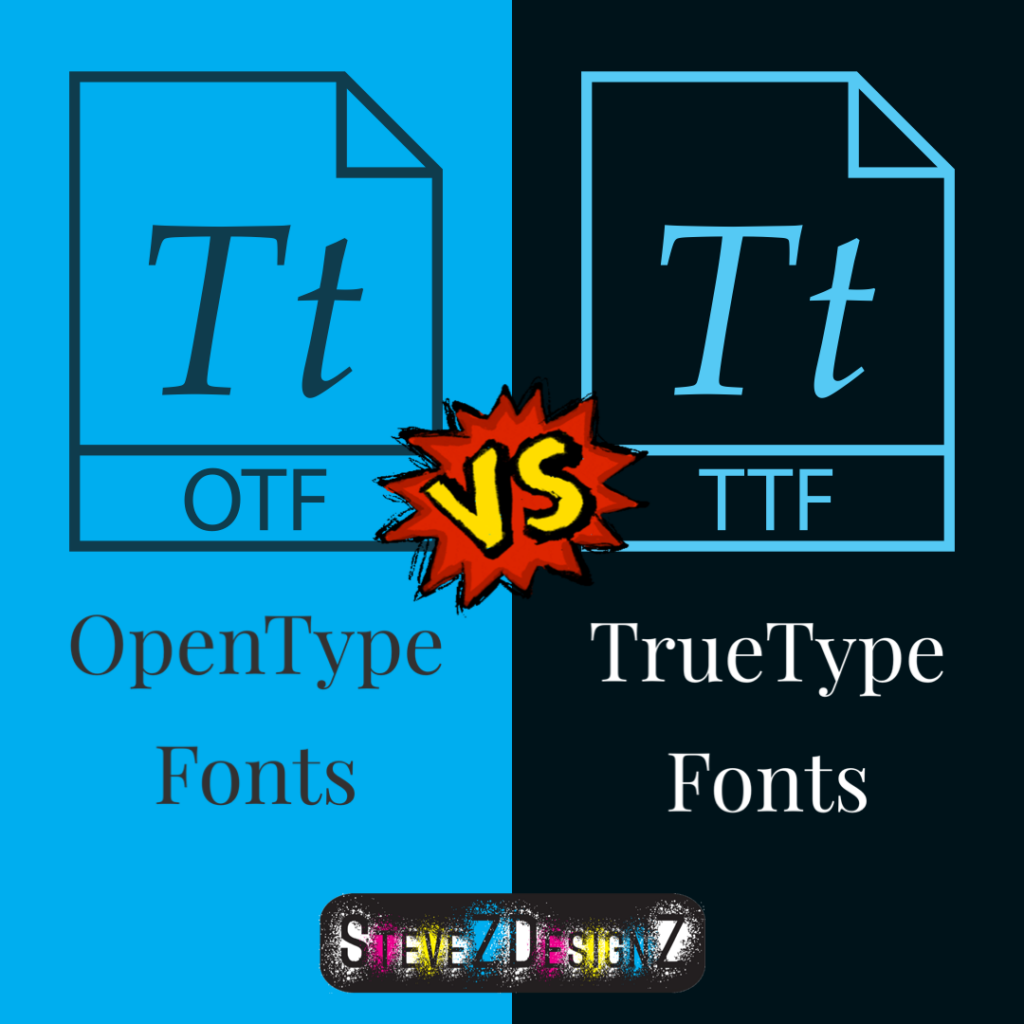 OpenType vs. TrueType Fonts - SteveZ DesignZ
